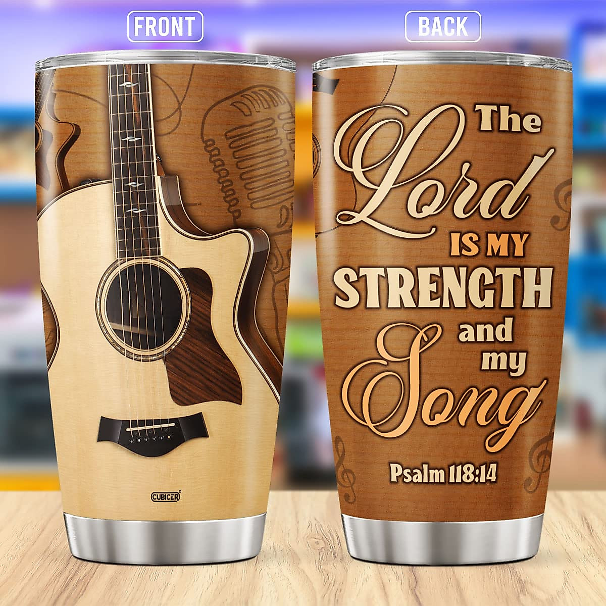 CUBICER Guitar Tumbler Gifts For Teens Guitarist Adults Husband Men Music Lovers Coffee Travel Mug Oz Stainless Steel Insulated Cup On Fathers Day Christmas Birthday Retirement