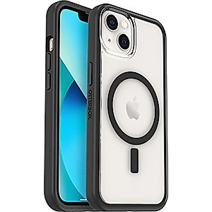 OtterBox - Clear iPhone 13 Case (ONLY) - Made for Apple MagSafe, Scratch-Resistant Protective Phone Case, Sleek & Pocket-Friendly Profile (Black Crystal)