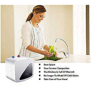 FVSTR Electric Mini-Tank Water Heater, 2.5-Gallon Point of Use for Instant Hot Water, 1440W, 120V - Shelf, Under Sink, Wall or Floor Mounted, Etank Series