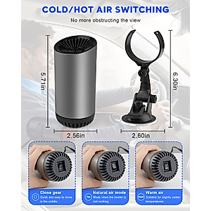 Car Heater, Portable Windshield Defroster Defogger,12V 150W Car Heater Fast Heating & Cooling Fan Thermostat with Plug in Cigarette Lighter