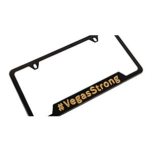 Vegas Strong License Plate Frame - Las Vegas License Plate Protector - Vegas Golden Knights Colors