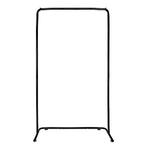 Fishat Black Lightweight Standard Rod Simple Rolling Clothes Rack, 15"D x 48"W x 58"H Metal Clothes Organizer for Dorm Bedroom Home Balcony