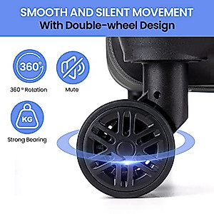 AnyZip Luggage Sets Expandable PC ABS 3 Piece Set Durable Suitcase with Spinner Wheels TSA Lock Carry On 20 24 28 Inch Gray