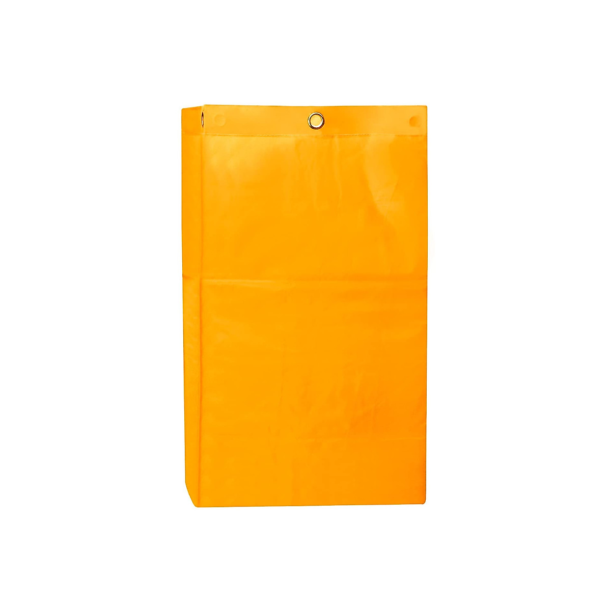 QWORK Janitorial Cart Bag, 24 Gallon Waterproof Large Capacity Padded Housekeeping Commercial Replacement Cleaning Cart Bag for Collecting Trash or Clothing (Yellow), 2 Pack