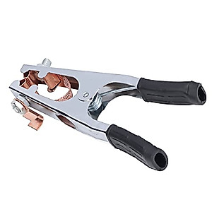 Ground Clamp, 500A Large Contact Area 45mm Maximum Opening Grounding Clip Stainless Steel Body for Welder