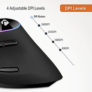 J-Tech Digital V638R Ergonomic Wired Mouse, 4 DPI Settings, RGB LED Variations, Magnetic Removable Palm Rest, 6 Button Functions, 1 Year Manufacturer Replacement Warranty