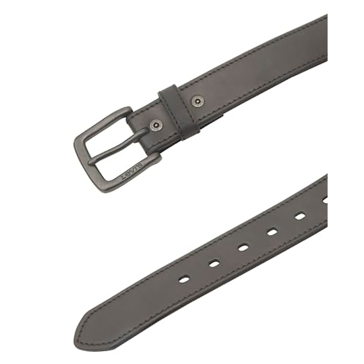 Levi's Men's Casual Leather Belt, Matte Black, Large (38-40)