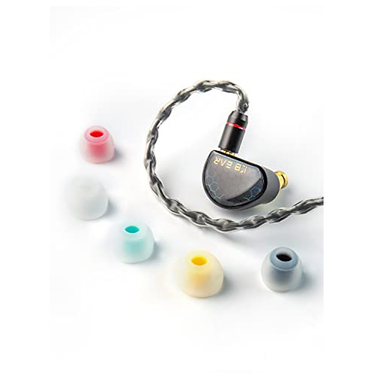 Keephifi Headphone Earpads KBEAR 07 Replacement Eartips(10 PCS/5 Pairs) Earbud Tips Silicone Ear Buds Tips Rubber Tips for 4.5mm -7mm Inner Nozzle for Earphones Headsets Monitors(S,Red)