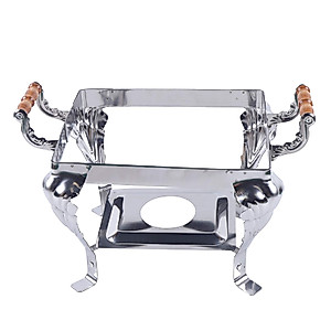 Chafing Dish Buffet Set, Stainless Steel Food Warmer Buffet Square Chafing Dish Food Warmer for Parties Events Wedding