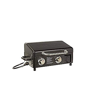 PIT BOSS PB2BSPD Sportsman Tabletop Portable Gas Griddle, 2 Burner, Black