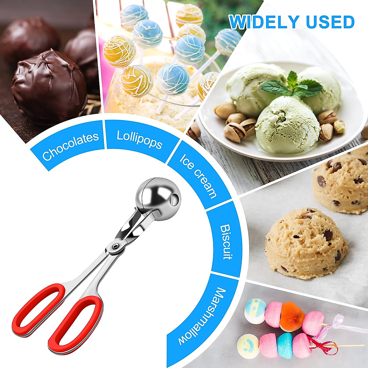 WXJ13 601 Pieces Lollipop Cake Pop Treat Bag Set including 200 Parcel Bags 200 Lollipop Sticks 200 Twist Tie, and 1 Cookie Meatball, Cake Pops Making Tools for Candies, Chocolates and Cookies
