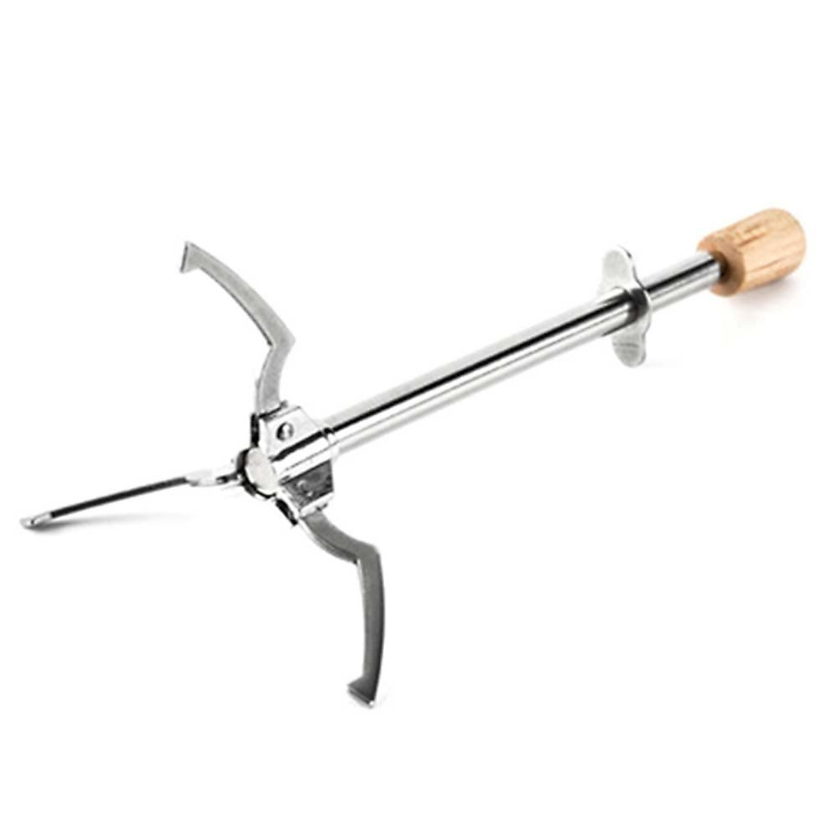 MNJKL Telescopic Ice Cube Grabber, Stainless Steel Pickle Fork, Olives Pickled Onions Utensil, Multifunctional Food Clamp with Non-Slip Handle