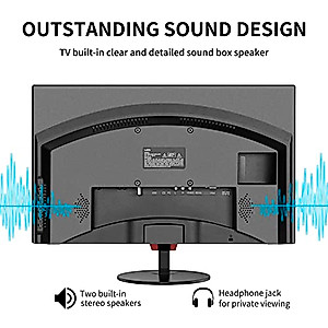 Feihe 19 Inch TV, LED Widescreen TV with Digital ATSC Tuners HDMI/VGA/AV/USB, 19 Inch Flat Screen TV with Built in Dual Speakers for Kitchen and RV Camper