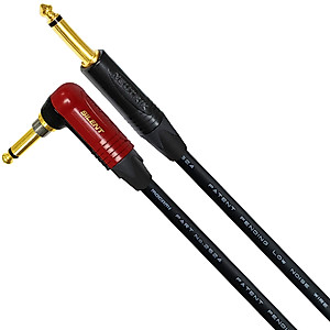 WORLDS BEST CABLES 25 Foot - Guitar Bass Instrument Cable Custom Made Using Mogami 2524 Wire and Neutrik NP2RX-AU-SILENT & Neutrik NP2X-B ¼ Inch (6.35mm) TS Plugs