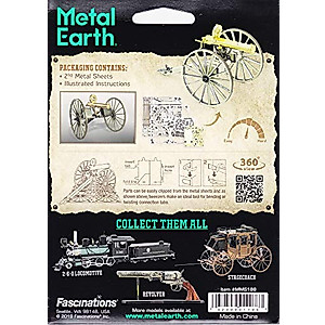 Fascinations Metal Earth Wild West Gatling Gun 3D Metal Model Kit
