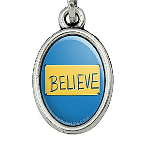 Ted Lasso Believe Metal Bookmark Page Marker with Oval Charm