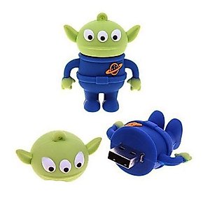 2.0 Toy Story Three Eyed Alien 32GB USB External Hard Drive Flash Thumb Drive Storage Device Cute Novelty Memory Stick U Disk Cartoon