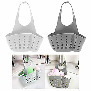 2 Pc Sink Caddy Bathroom Shower Sponge Bath Soap Rack Holder Hanging Organizer