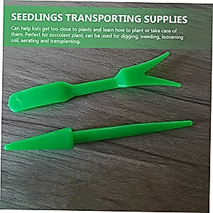 YARNOW 50 Sets Sowing Device Planting Tools Bonsai Planting Tool Dibber for Planting Planter Tool Potato Fork Bling Accessories Succulents Transplant Tool Trowel Abs Earth Tones