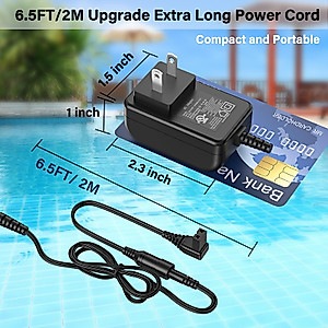 HIENADTOR 12.6V Charger for Aiper Seagull 600 SE 800 800B 1000 1500 P1111 HJ1103J AI-P1111-AMUS-A for AIPURY 1000 Power Cord Adapter for Aiper Smart Cordless Robotic Pool Cleaner Charging Plug Cable