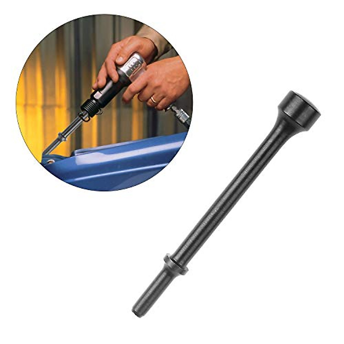 Air Hammer Bit Set Chrome Molybdenum Steel Smoothing Pneumatic Drifts Hammer Bit Set Extended Length Impact Tool(178mm)