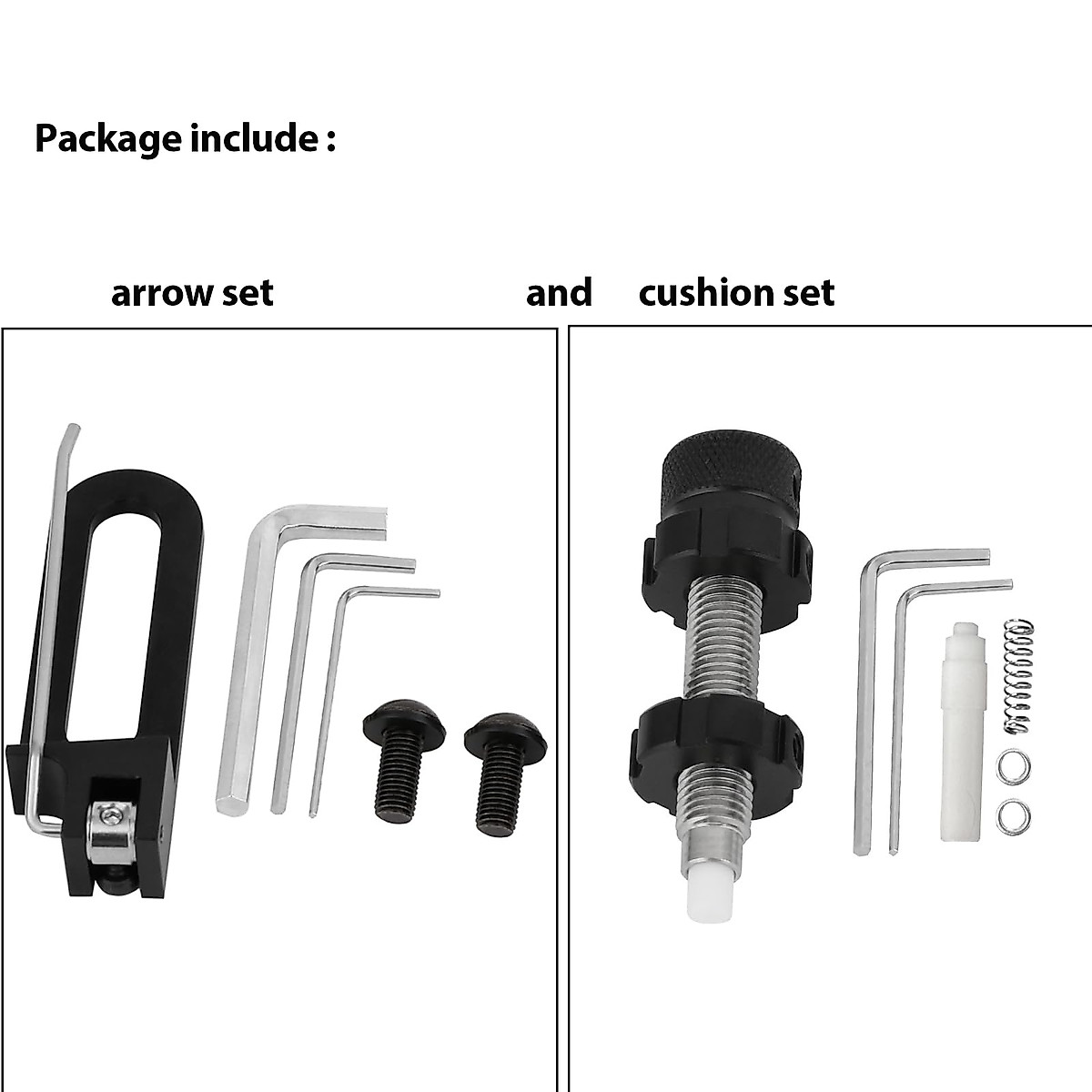 Archery Cushion Plunger and Magnetic Arrow Rest Recurve Bows Screw-in Pressure Button Metal Rest Right Hand