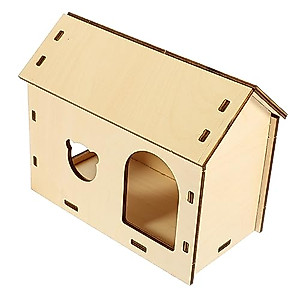 balacoo House Mini Toys Wooden Toys cage Toy Accessories Rat nest Chinchilla cage Toy Rat Hideout Toys Chinchilla Hideout Home Rat Hideout Hamster The Swing Wooden cage Decorate