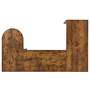 Merax U-Shaped Computer, Industrial Corner Writing CPU Stand, Gaming Table Workstation Home Office Desk, 78.7" L x 47" W x 30.1" H, Tiger