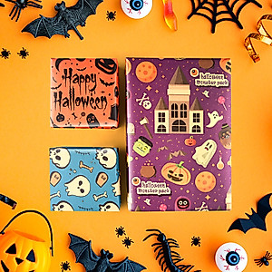 PLULON 6 Sheets Brown Halloween Birthday Gift Wrapping Paper, Gift Wrap Paper for Wedding, Birthdays, Baby Shower Halloween Decorations