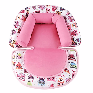 AIPINQI Baby Head Support for Car Seats, 2-in-1 Toddler CarSeat headrest Insert Cushion Soft Head Support Pillow Cushion for Newborn,Pink