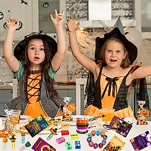 300 Pcs 24 Pack Halloween Stationery Set with Cards, Halloween Party Favors for Kids, Bulk Halloween Toys Party Favors,Halloween Goody Bag Fillers Trick or Treat Non Candy Fillers Classroom Prizes