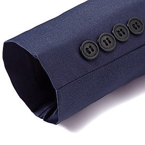 Men's One Button Lightweight Blazer Casual Slim Fit Business Daily Jacket Classic Solid Skinny Party Sports Coat (Dark Blue,4X-Large)