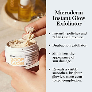 goop Beauty Microderm Exfoliator | Physical & Chemical Exfoliant to Smooth Skin Texture | Exfoliating Minerals & Glycolic Acid | At-Home Microdermabrasion | Silicone & Paraben Free | 0.5 fl oz