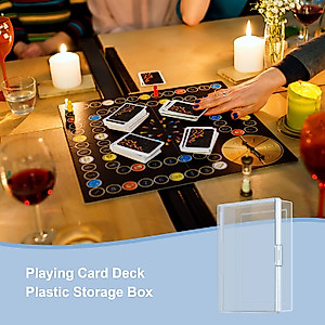 Jetec 24 Pieces Playing Card Case Clear Playing Card Boxes Holder Plastic Storage Box Card Holder Card Deck Case for Bank Card, Business Card, Game Card