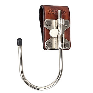 Tourbn TOURBON Vintage Leather Tool Holder Drill Hook ( Pack of 2 Pieces ) - Brown (Brown), Medium