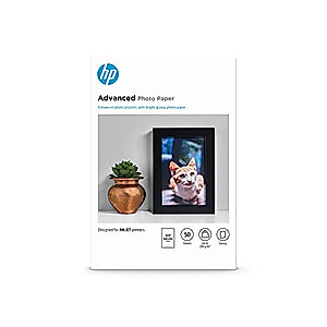 HP Advanced Photo Paper, Glossy, 4x6 in, 50 sheets (F4T22A)