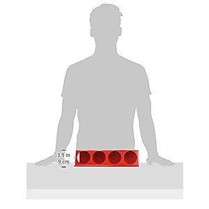 Wall Control Pegboard Spray Can Holder Bracket and Aerosol Can Organizer for Wall Control Pegboard and Slotted Tool Board – Red