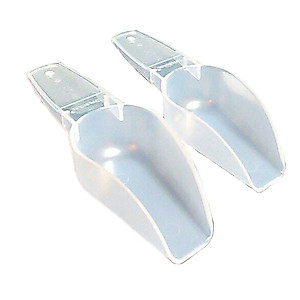 Tupperware Set of 2 Clear Small Canister Scoops with Handles