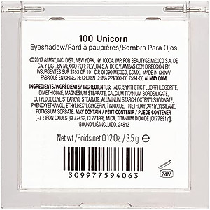 Almay Eyeshadow Palette, Longlasting Eye Makeup, Single Shade Eye Color in Matte, Metallic, Satin and Glitter Finish, Hypoallergenic, 100 Unicorn, 0.1 Oz