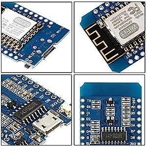 Ultrasir ESP8266 ESP-12 ESP-12F NodeMcu Mini D1 Module Lua 4M Bytes WLAN WiFi Internet Development Board Base on ESP8266 ESP-12F for Arduino,Compatible with WeMos D1 Mini (1pcs)…
