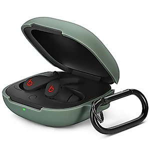 Beats Fit Pro Case Cover, AIRSPO Soft Silicone Case for Beats Fit Pro 2021 Shockproof Beats Fit Pro Earbuds Case Covers with Keychain (Cactus Green)