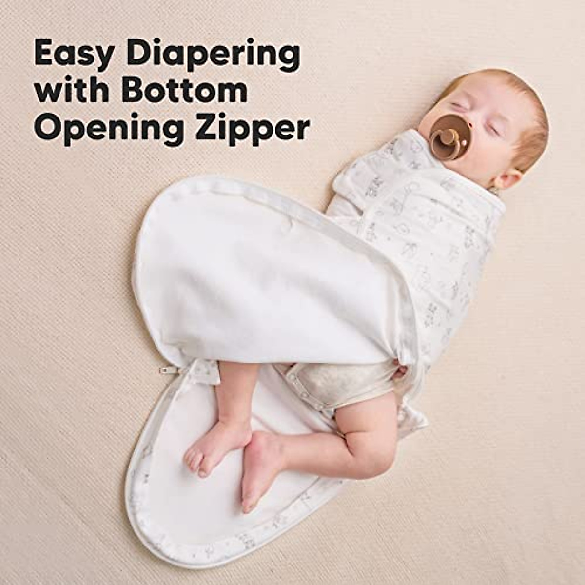 3-Pack Baby Swaddle Sleep Sacks with Zipper - Newborn Swaddle Sack, Baby Swaddles Sleep Sack 0-3 Months, Wearable Blanket Baby, Baby Swaddle Blanket Wrap, Swaddle Sack, Easy Change Swaddle (Aspire)