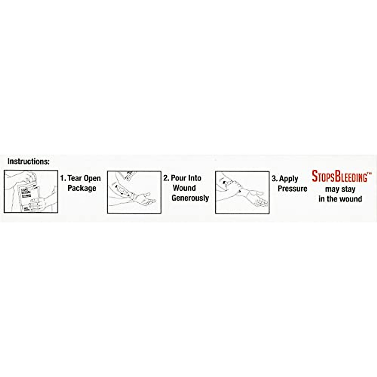 Bleedstop Stop Bleeding in Seconds Emergency First Aid for Home Kids and Family (2) 20g Powder Packets (1)