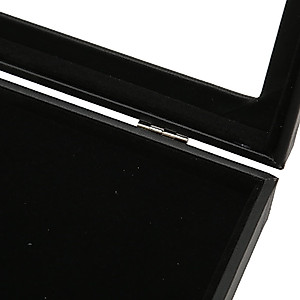 Dustproof Pin Display Case, 28x20x5cm Shadow Box Frame with Locking Buckle, Sponge Lining Medal Collection Display with Glass Door, for Enamel Pin, Badge, Military Medals, Beach Tags, Jewelry