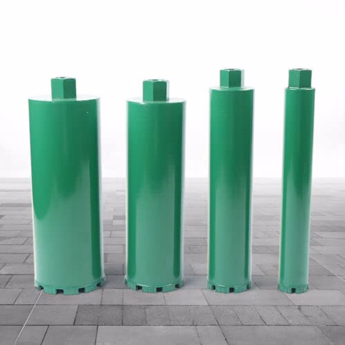 BJTDLLX 4PCS Drill Bit Set, M22 Drill Bit Combo Wet Diamond Core Drill Bit Hole Saw 2'' /3'' /4''/ 5'' Fit Concrete/Granite/Marble (Green Series)