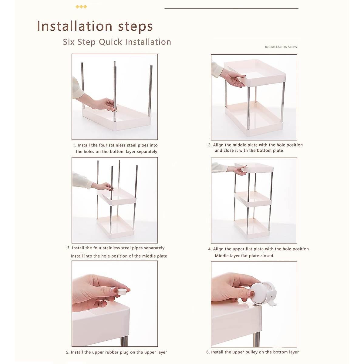 LYZOLICS 3-Tier Slim Storage Cart Mobile Shelving Unit Organizer Slide Out Storage Rolling Utility Cart Stainless Steels Tower Rack for Kitchen Bathroom Laundry Narrow Places (Transparent, 10.23inch)