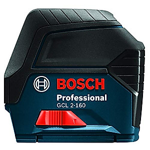 BOSCH 65 Ft. Self-Leveling Cross-Line Combination Laser with Plumb Points GCL 2-160 , Black