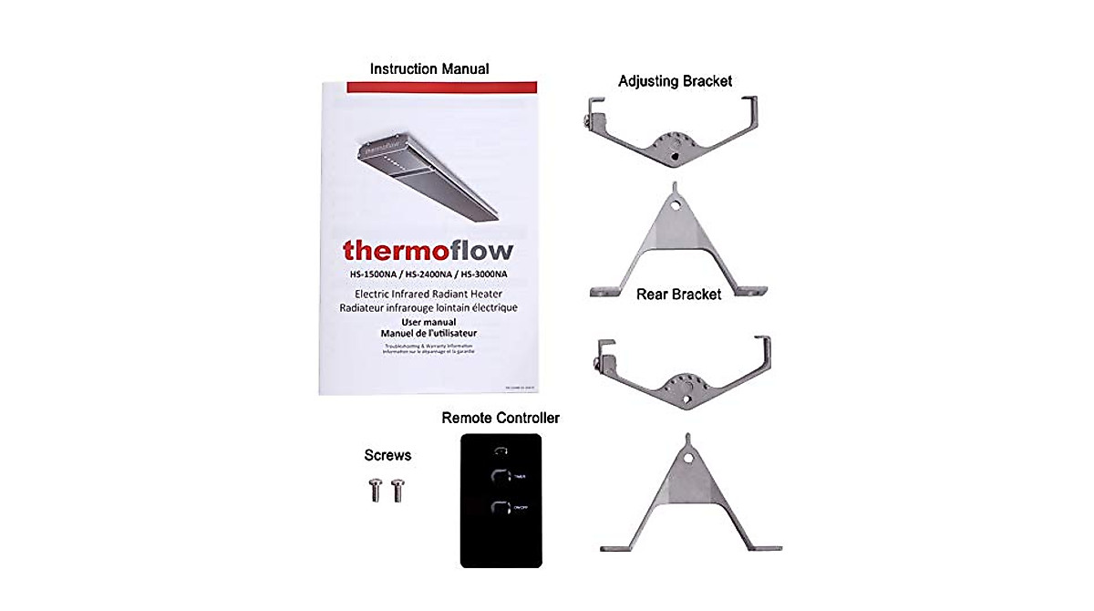 Thermoflow Far Infrared Space Heater with No Glare, Electric Indoor ...