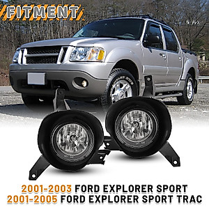 AUTOWIKI For 2001 2002 2003 FORD EXPLORER SPORT, 2001-2005 FORD EXPLORER SPORT TRAC Fog Lights Lamps Assembly 42W