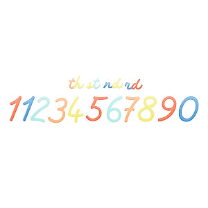 Meri Meri Personalizable Bright Happy Birthday Banner Set (Pack of 1), 9' Birthday Party Garland Including Excess Cord, Meri Meri Party Garland